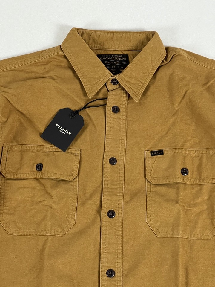 FILSON FIELD FLANNEL SHIRT NUBUCK TAN M NWT | eBay