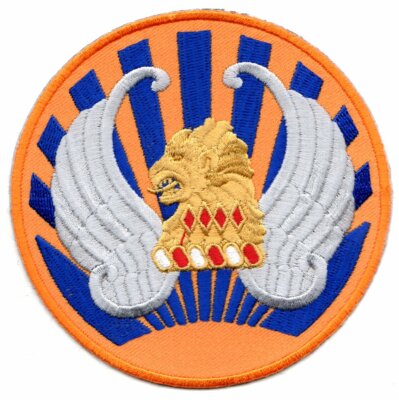 4" USAF AIR FORCE 119FS HERITAGE FRIDAY WING ORANGE ROUND EMBROIDERED ...