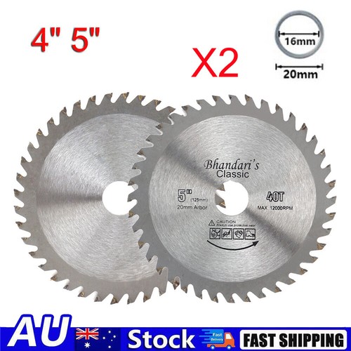 2PCS 100mm 125mm TCT Circular Saw Blade 40 Teeth Cutting Wood Working ...