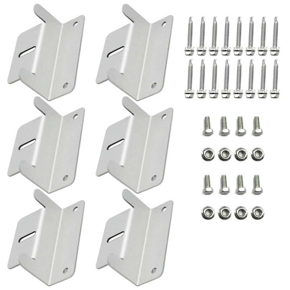 8 x Solar Panel Z Bracket Mounting with Stainless Fixings Caravan Roof ...