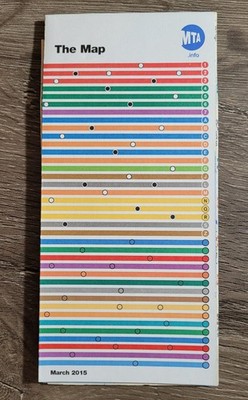 New York City NYC Subway Map MTA Metropolitan Transit March 2015 | eBay