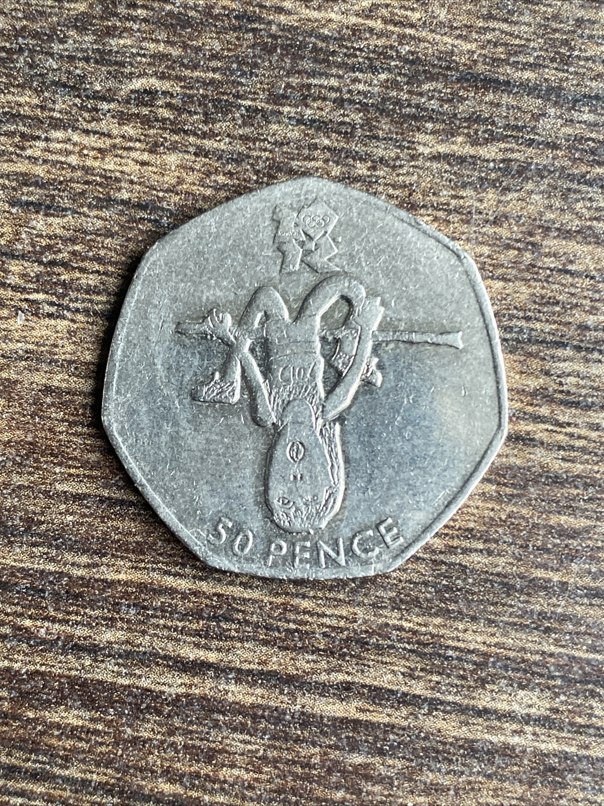 2011 50p BLUE PETER LONDON OLYMPIC GAMES 2012 RARE COIN READ ...