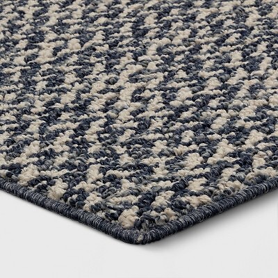 2'x7' Washable Weave Herringbone Runner Rug Indigo - Threshold | eBay