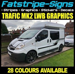 RENAULT TRAFIC LWB GRAPHICS STICKERS DECALS STRIPES CAMPER DAY VAN ...