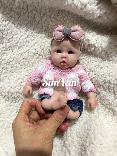 7inch Mini Reborn Baby Silicone Full Body Baby Doll, Reborn Silicone ...