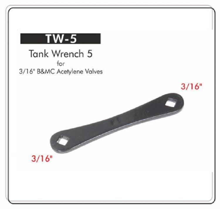 Cylinder Wrench, B & MC Acetylene Valves 3/16” Square Socket Both Ends ...