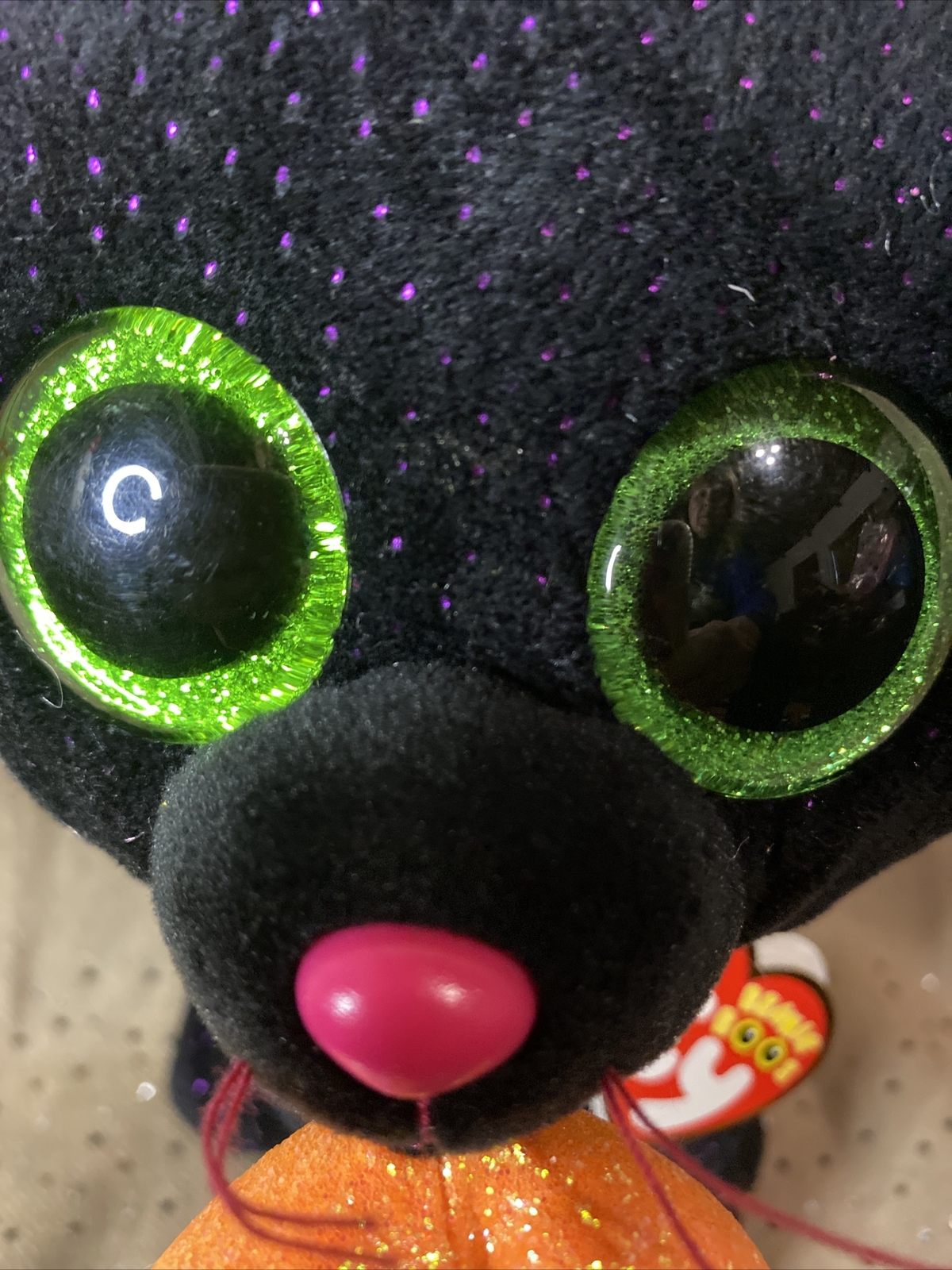 NWT TY Beanie Boo Plush Black Cat Potion Halloween Pumpkin Retired 12 ...