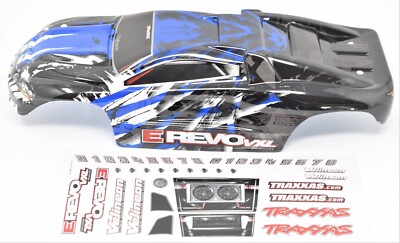 Fits Traxxas 1/16 E-revo 71076-3 - BODY, BLUE & BLACK Shell factory ...