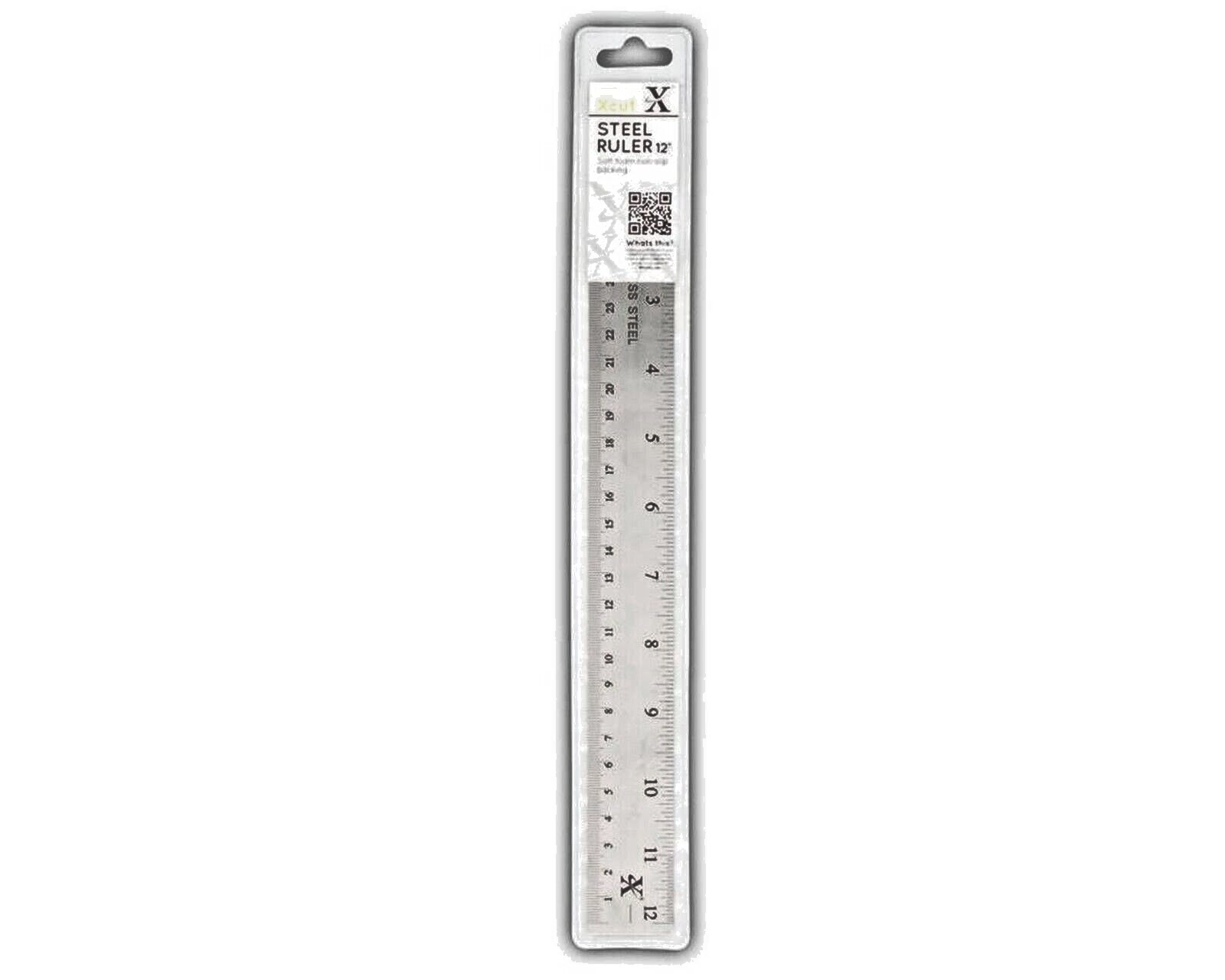 Xcut 12 inch Steel Ruler Slip Metric Imperial 30cm / 12 Inch, Paper ...