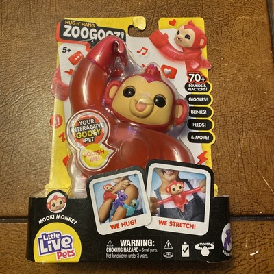 Little Live Pets Hug n' Hang Zoogooz - Mookie Monkey. an Interactive ...