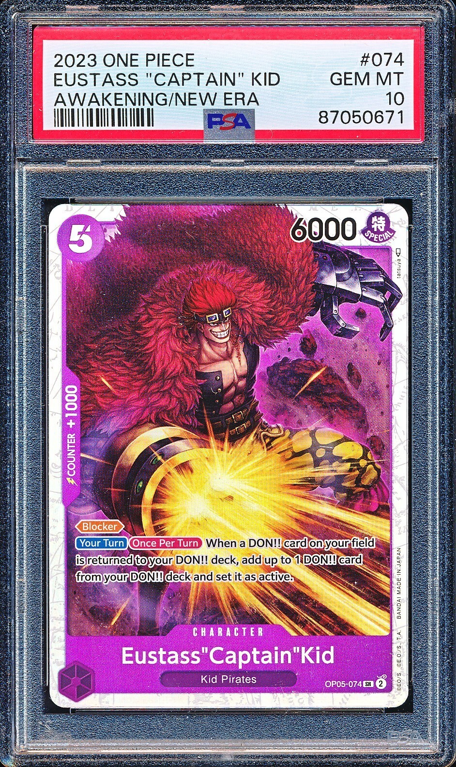 2023 ONE PIECE AWAKENING OF THE NEW ERA OP-05 EUSTASS "CAPTAIN" KID ...