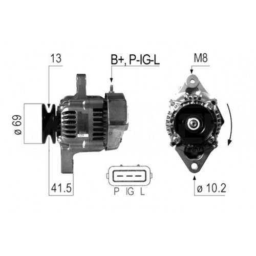 Alternateur EB797Q AM879908 CAL40122 553287RIV 28-6657 A6213 553287RID ...