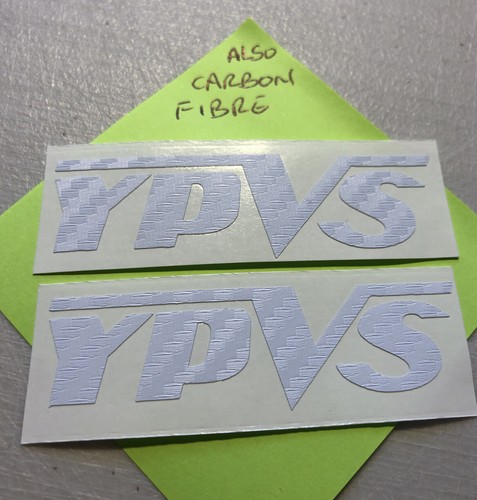 2x White YPVS 70mm X 20mm Stickers Most Colours | eBay UK