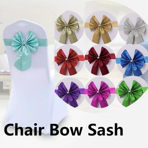Banquet Chair Bow Sash Diamond Chair Bow Tie Belt Indoor Outdoor | eBay
