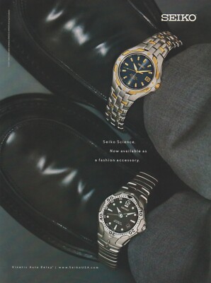 2001 Seiko Kinetic Auto Relay Watches -"Science"- On Shoes Feet - Print ...