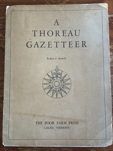 A Thoreau Gazetteer (1948) Robert F Stowell Henry David Maps The Poor ...