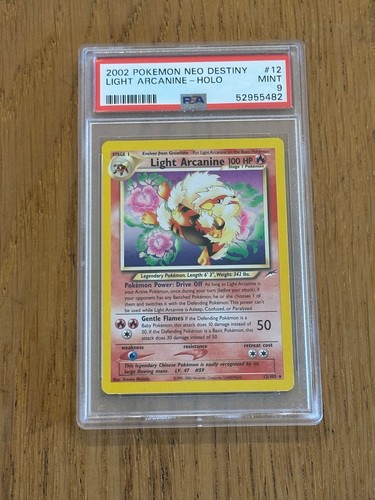 Pokemon Card Light Arcanine 12/105 Neo Destiny Holo Rare Neo Destiny ...