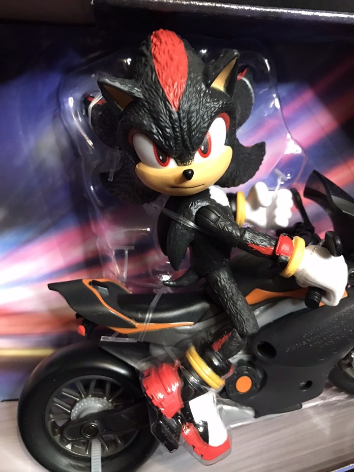 Jakks Sonic The Hedgehog 3 Movie 5” Shadow Action Figure and Motorcycle ...