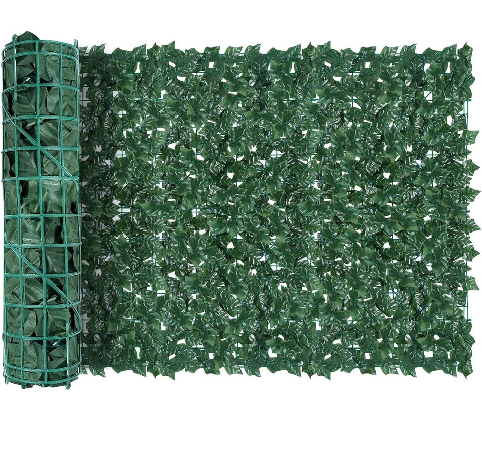 3M Roll Artificial Hedge Garden Fake Ivy Leaf Privacy Fence Screening ...