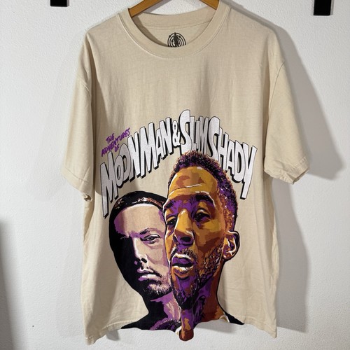 Kid Cudi Moon Man & Slim Shady T-Shirt Men’s Size 2XL Beige | eBay