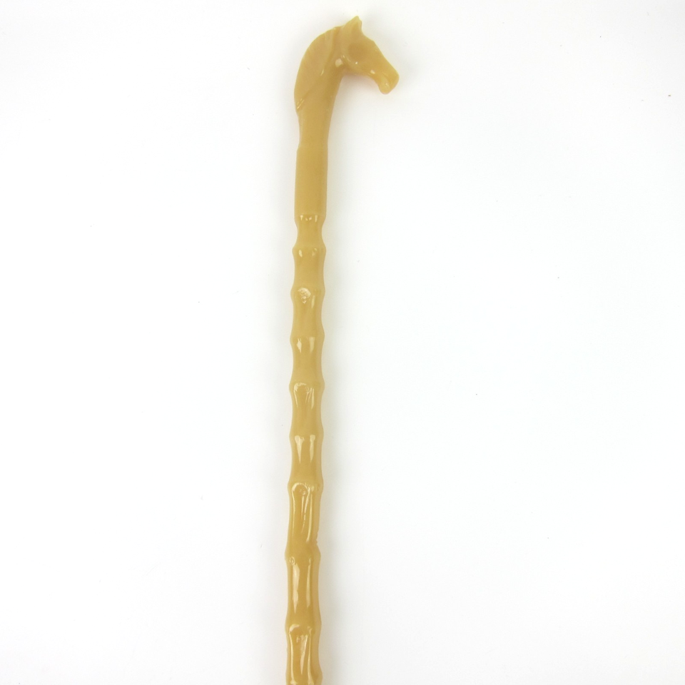 Vintage Yellow Bakelite Horse Head Shoe Horn 19.5" Long Handled MCM ...