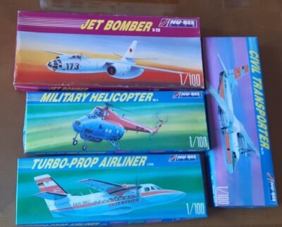 1:100 Vintage NU.BEE VEB Plasticart GDR Model Plane Kits COLLECTION ...