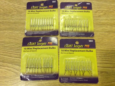 Light Keeper Pro 4 Packs of 10 Mini Replacement Bulbs 2.5 Volt | eBay