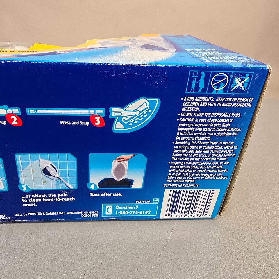 Mr Clean Magic Reach Starter Kit Bathroom Cleaning Tool Detachable Pole ...