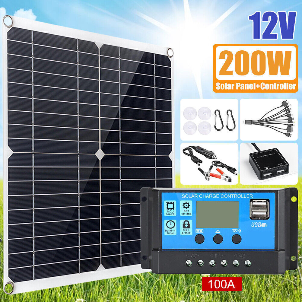 6000W Solar Panel Kit 100A Solar Power Generator Complete 12V 110V/220V ...