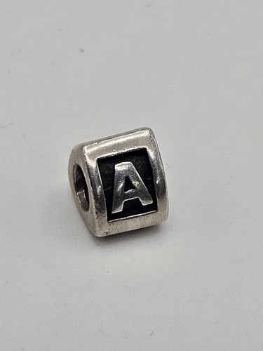 Pandora ALE 925 Block Letter A Alphabet Initial Sterling Silver Charm ...