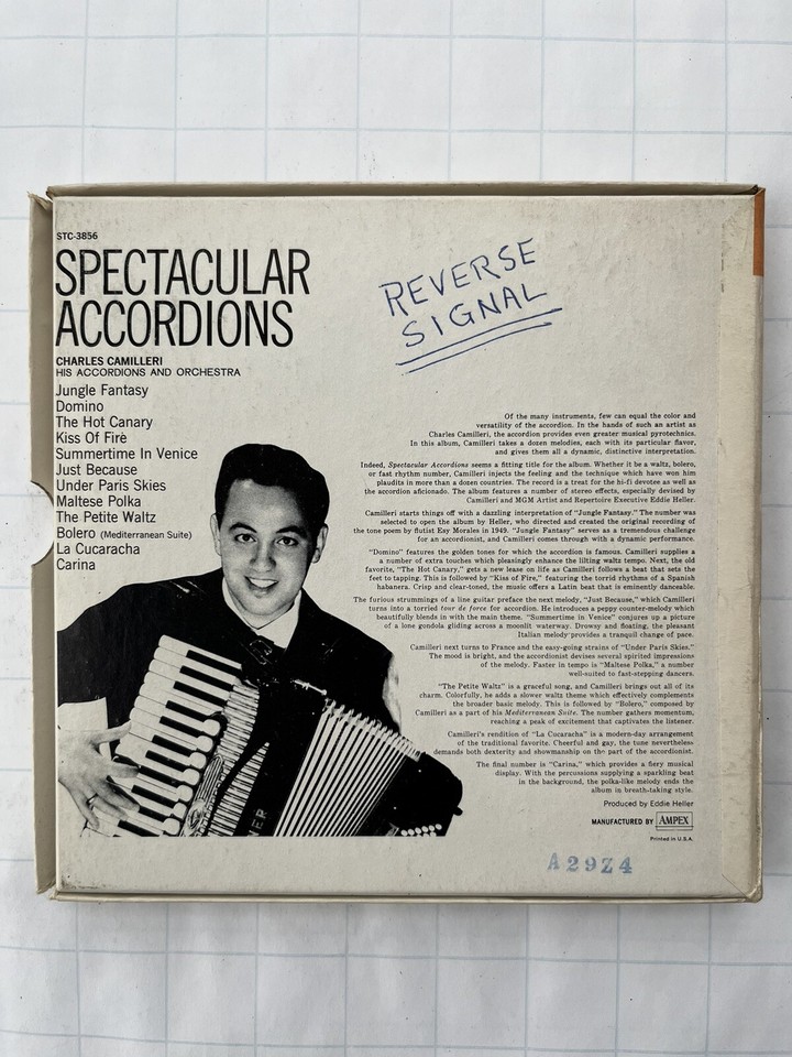 Charles Camilleri:Spectacular Accordions:Instro/Polka Classic Reel To ...
