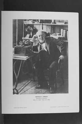 Thomas A Edison - Print by International Portrait Gallery - Vintage ...
