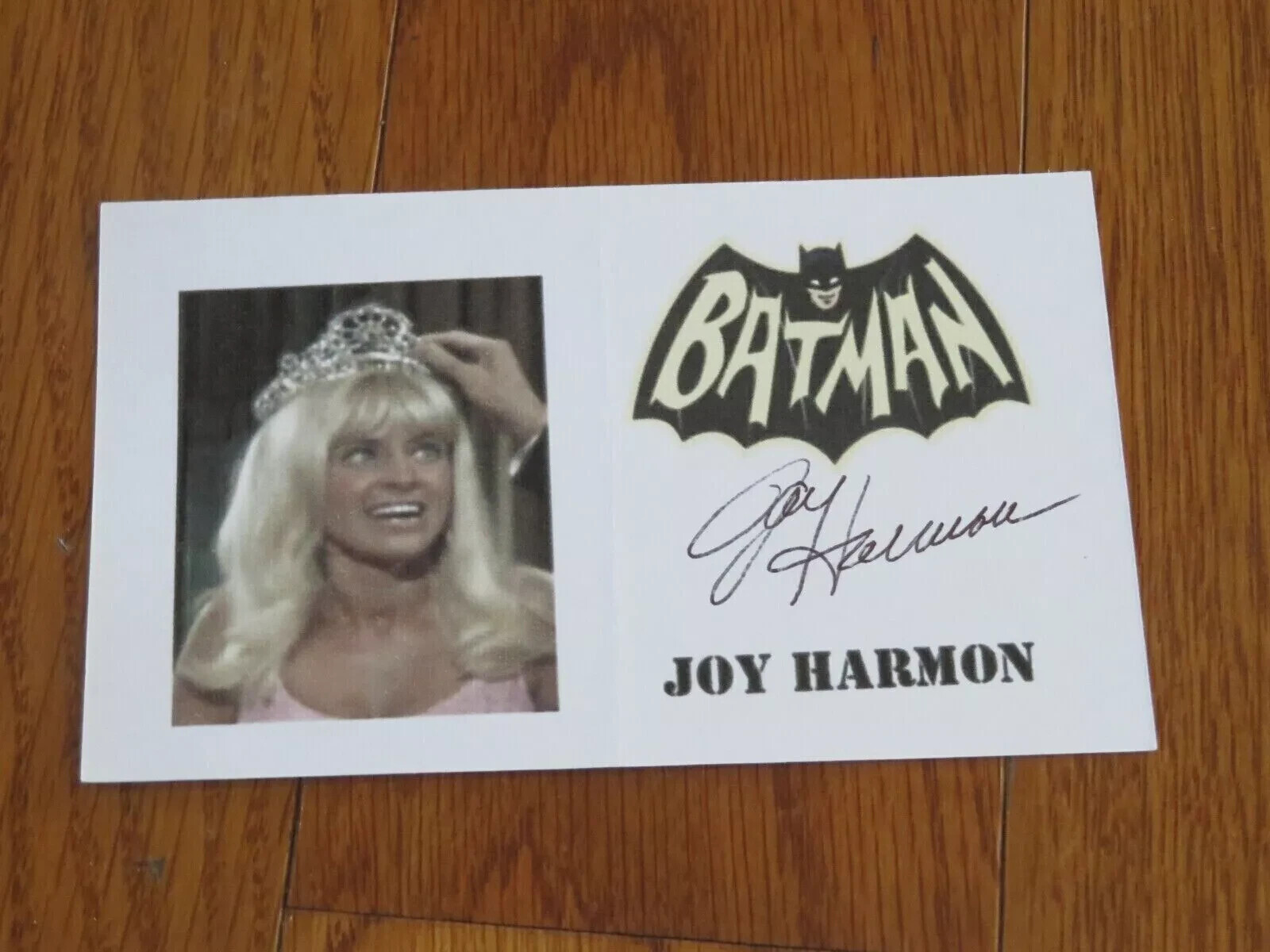 Joy Harmon Autographed Hand Signed 3x5 Paper Batman | eBay