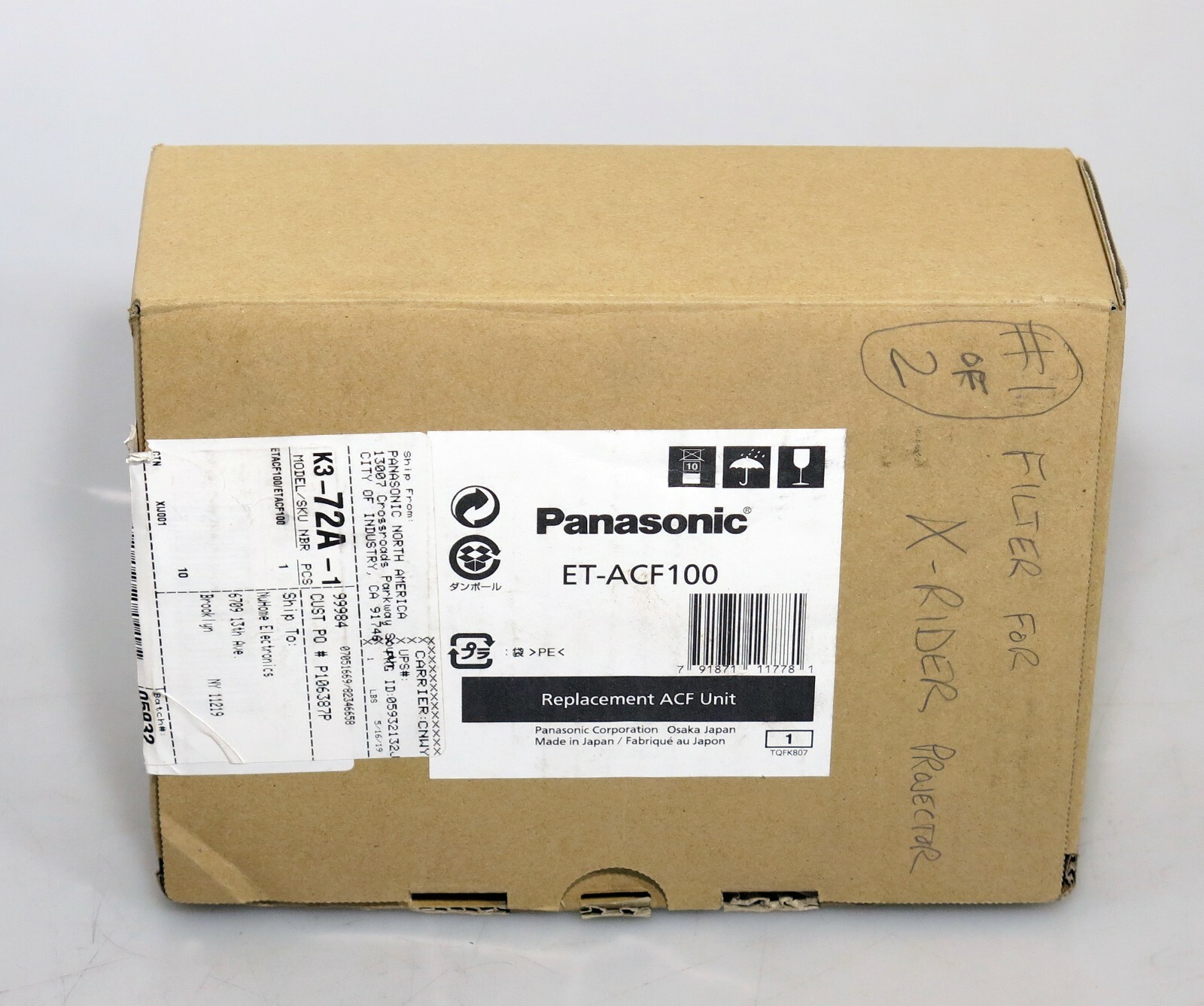 GENUINE Panasonic ET-ACF100 Filter - for PT-D6000, PT-DZ6700 and PT ...