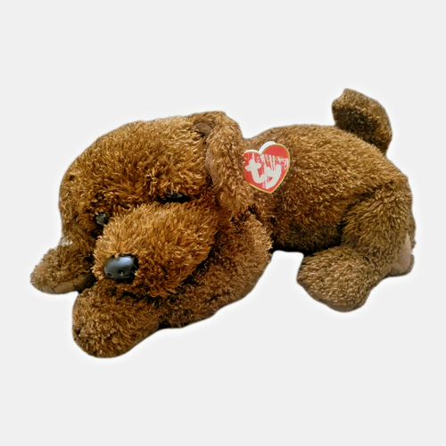 TY Classic Beanie Baby FLOPPER 2000 Brown Dog 12 Inch Stuffed Animal ...