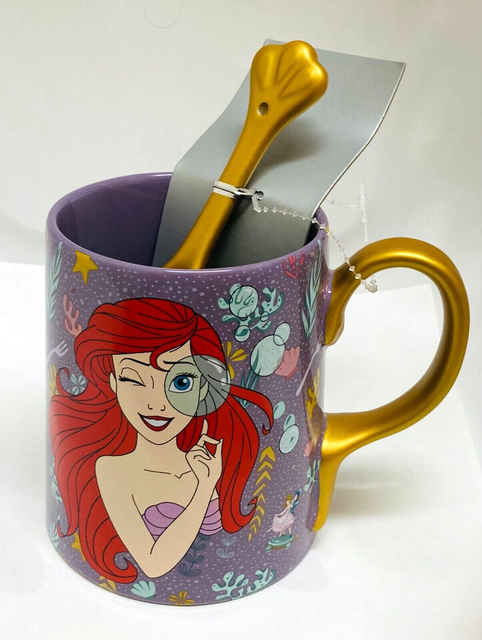 Disney The Little Mermaid Ariel Thingamabob Coffee 20oz Mug and Spoon ...