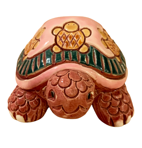 Rare Retired Vintage Artesania Rinconada Figurine Pink Turtle Uruguay ...
