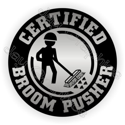 10 pack Funny Broom Pusher Vinyl Hard Hat Helmet Stickers Decals ...