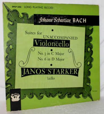 BACH : Janos Starker : Suites for Unaccompanied Violoncello 33RPM Mono ...