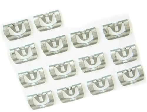 Front Window Stainless Trim Hold Down Clips Small 1964-1981 Buick Chevy ...