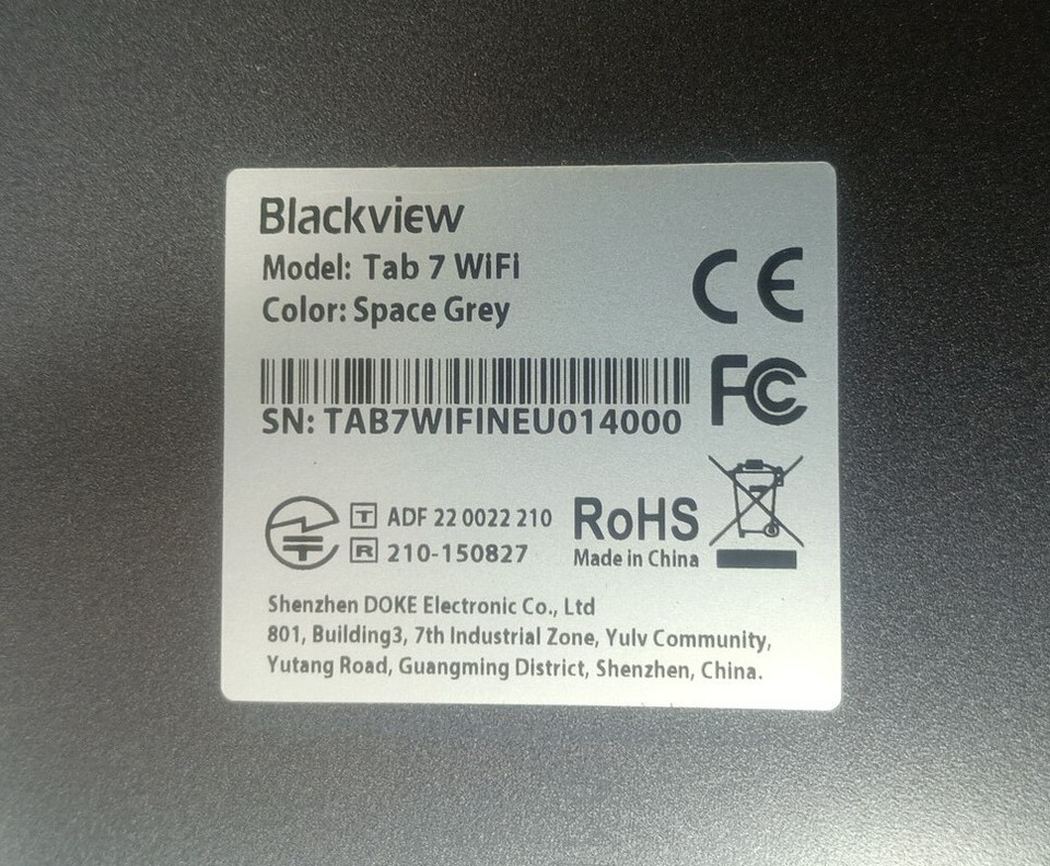 Blackview Tab 7 WiFi Android 10" Tablet - Space Grey | eBay