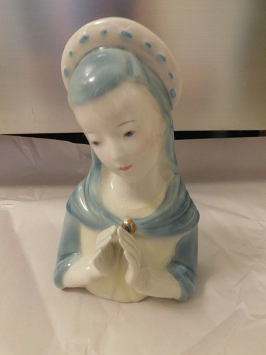 Vtg Goldscheider Figurine Praying Madonna Virgin Mary Bust Serene Piera ...