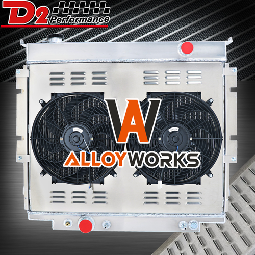 CU1165 4 Row Radiator Shroud Fan For 1983-1996 Ford F250 F350 6.9L 7.3L ...