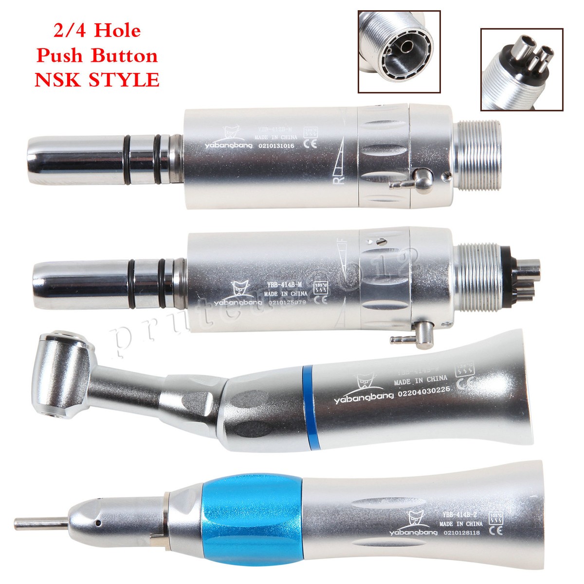 Contra Angle Low Speed Pneumatic/Air Dental Handpieces Kit With Contra ...
