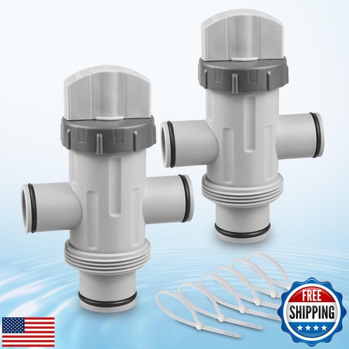 Dual Split Hose Plunger Valve with 6 Zip Ties for Intex Pool hoses ...