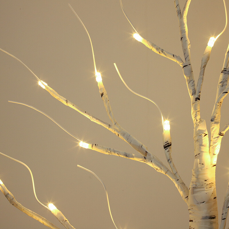 90CM LED Twig Birch Table Tree Lights Up Holiday Xmas Party Branch Lamp ...