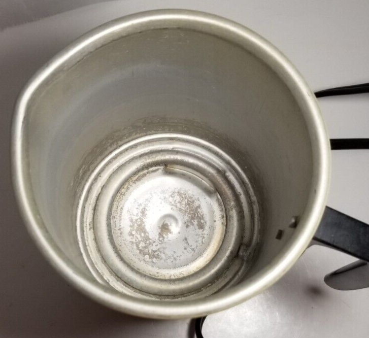 Vintage Haliant Electric Hot Pot Aluminum Yellow Brown Bands 4 Cup ...