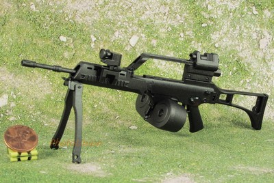 1:6 GERMAN H&K G36 MG36 ASSAULT RIFLE MACHINE GUN C-Mag Drum Magazine G ...