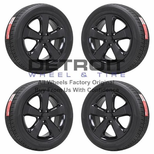 20" JEEP GRAND CHEROKEE GLOSS BLACK WHEELS RIMS & TIRES OEM 2011-2021 ...