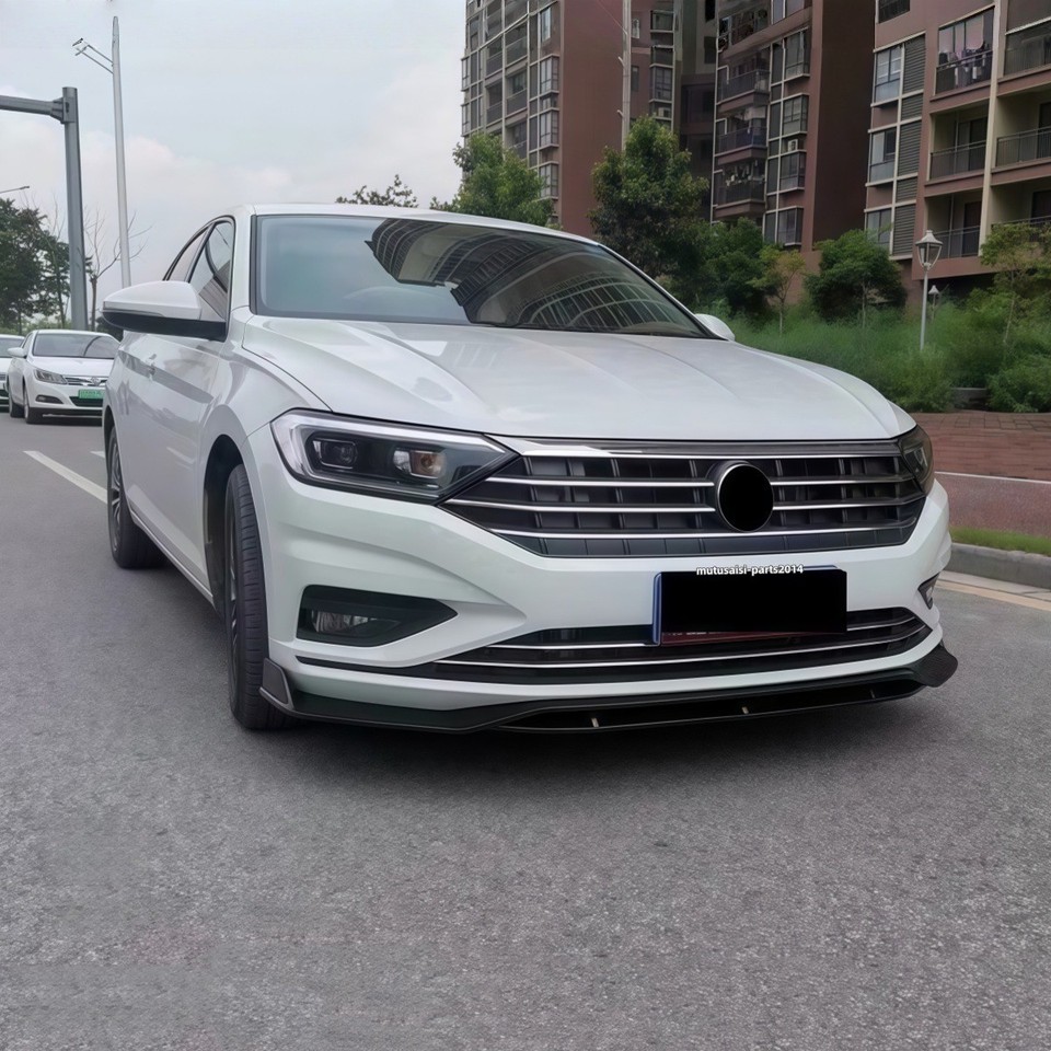 Fits 2019-2021 VW Jetta MK7 Glossy Black V2-Style Front Bumper Lip ...